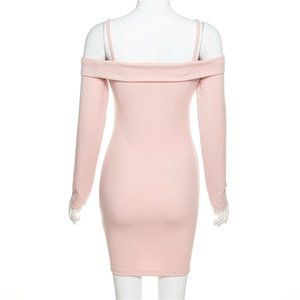 Dresses | Pink Offshoulder Ribbon Dress | Poshmark